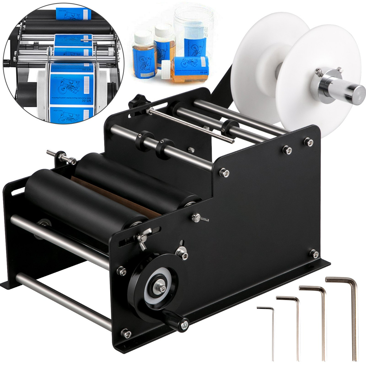 MT-30 Round Bottle Labeling Machine, Manual Label Applicator, 20-40 pcs ...