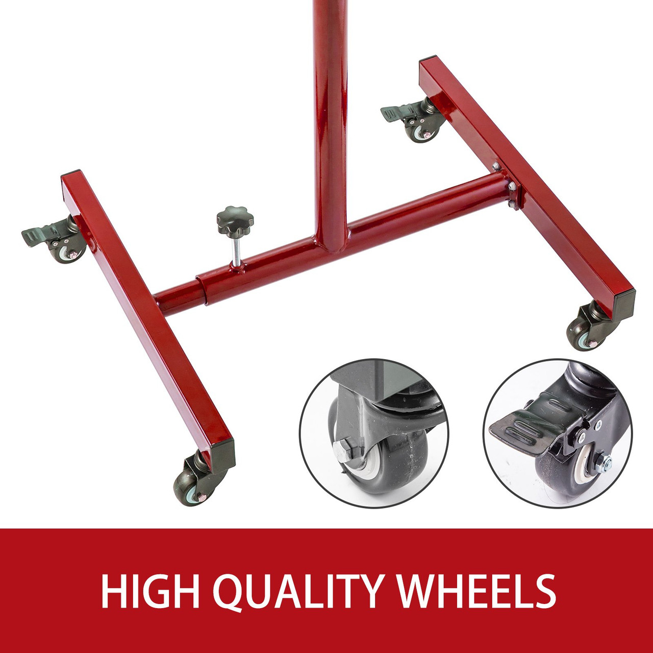 Rolling Tool Table Tear Down Tray220lbs Adjustable Height With Drawerin Red