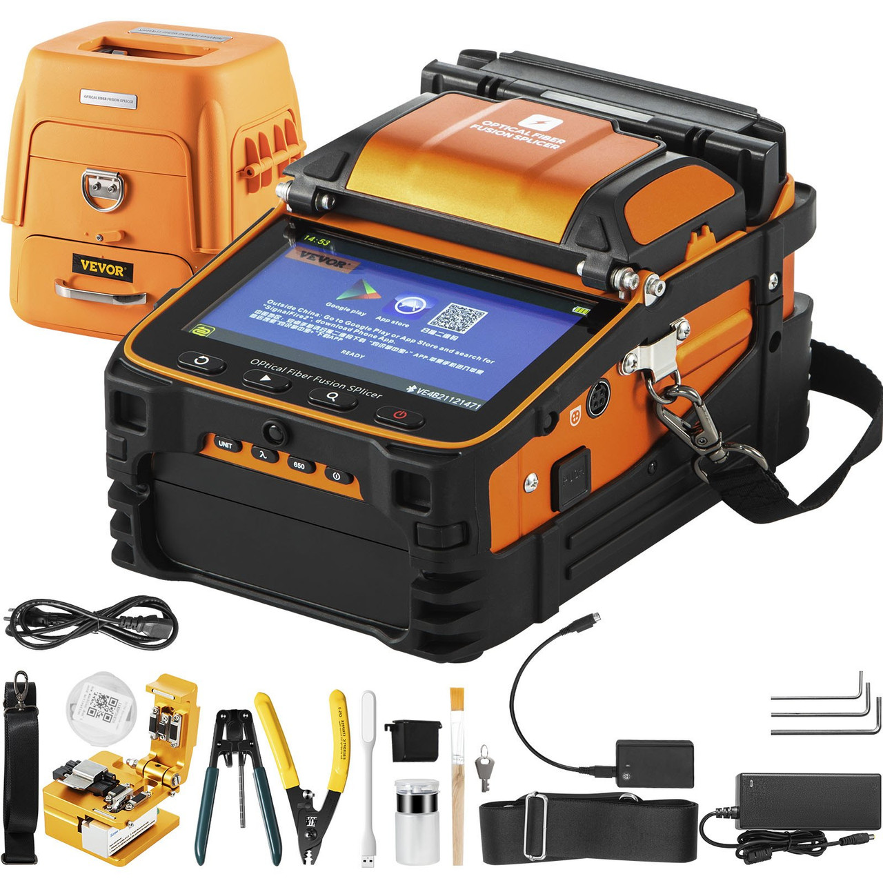 AI-9 Fiber Optical Welding Splicing Machine 7800mA Fusion Splicer 5S ...