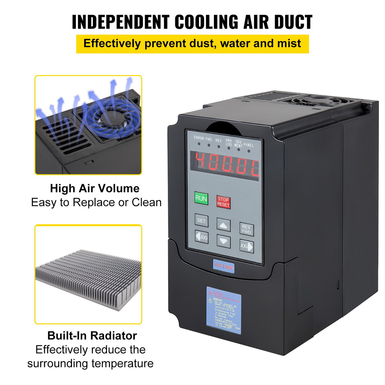 VFD 2.2KW,Variable Frequency Drive 10A,CNC VFD Motor Drive Inverter ...