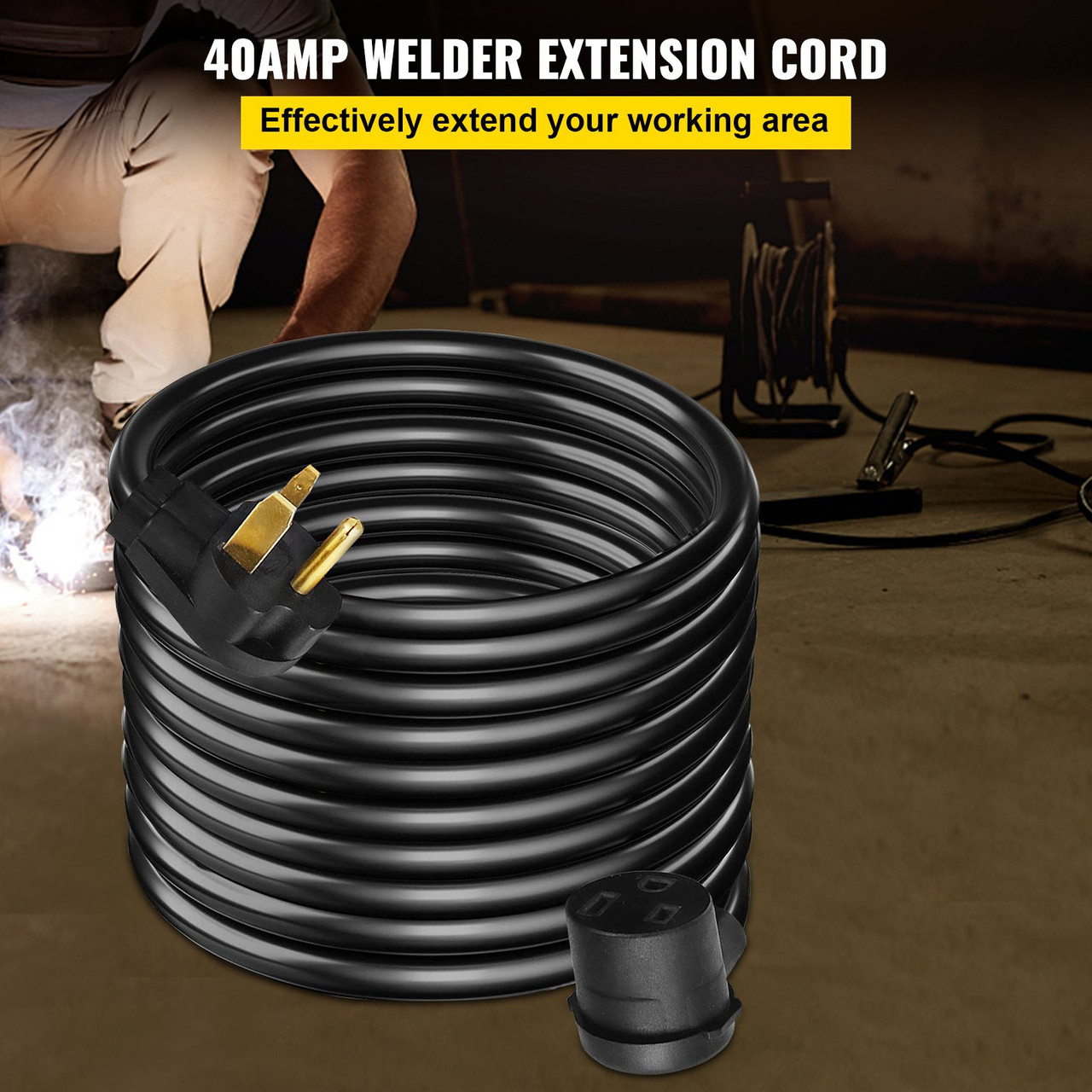 Welder Extension Cord Extension Cord 25' 220 Volt 50 Amp Heavy Duty 8/3 ...