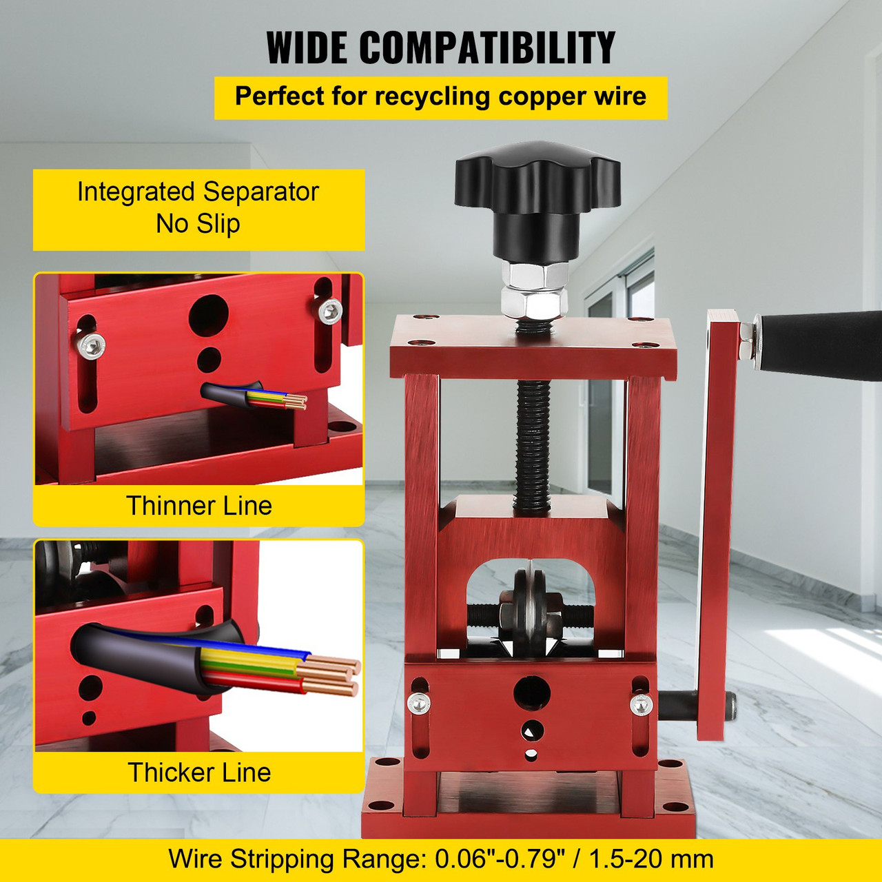 Wire Stripping Machine Cable Stripper 1.5-20 mm Copper Scrap Recycle Tool