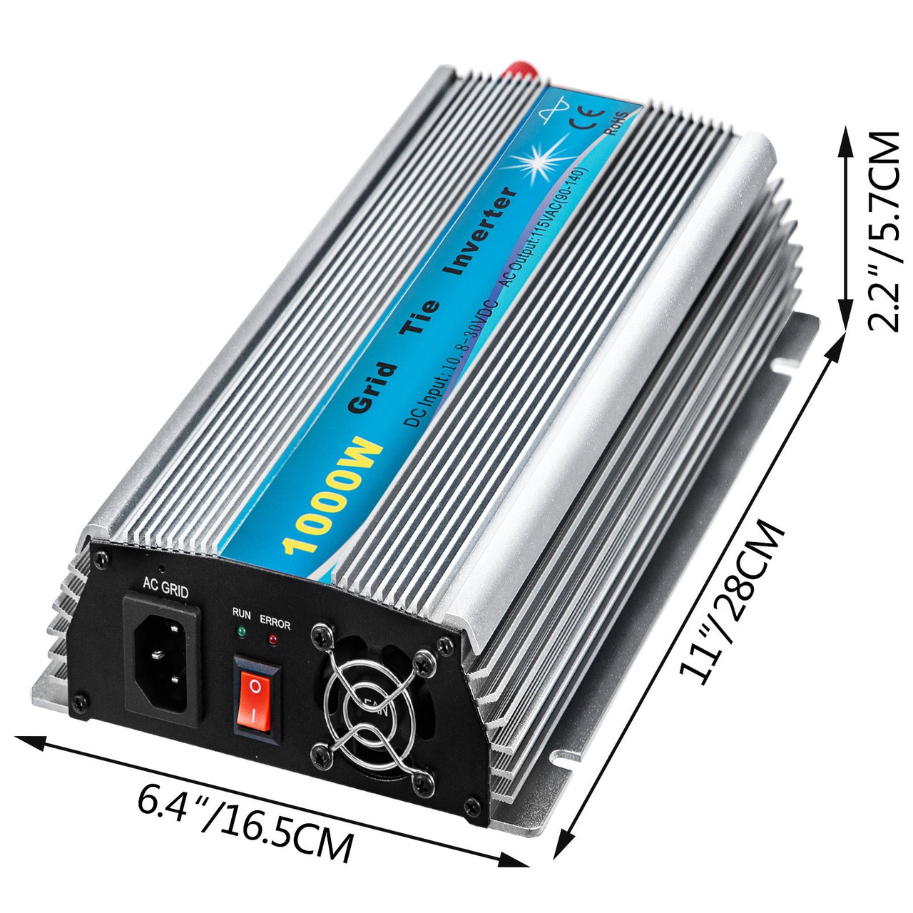 Grid Tie Solar Inverter, 1000W MPPT Power Inverter, 50/60 Hz Solar Grid ...