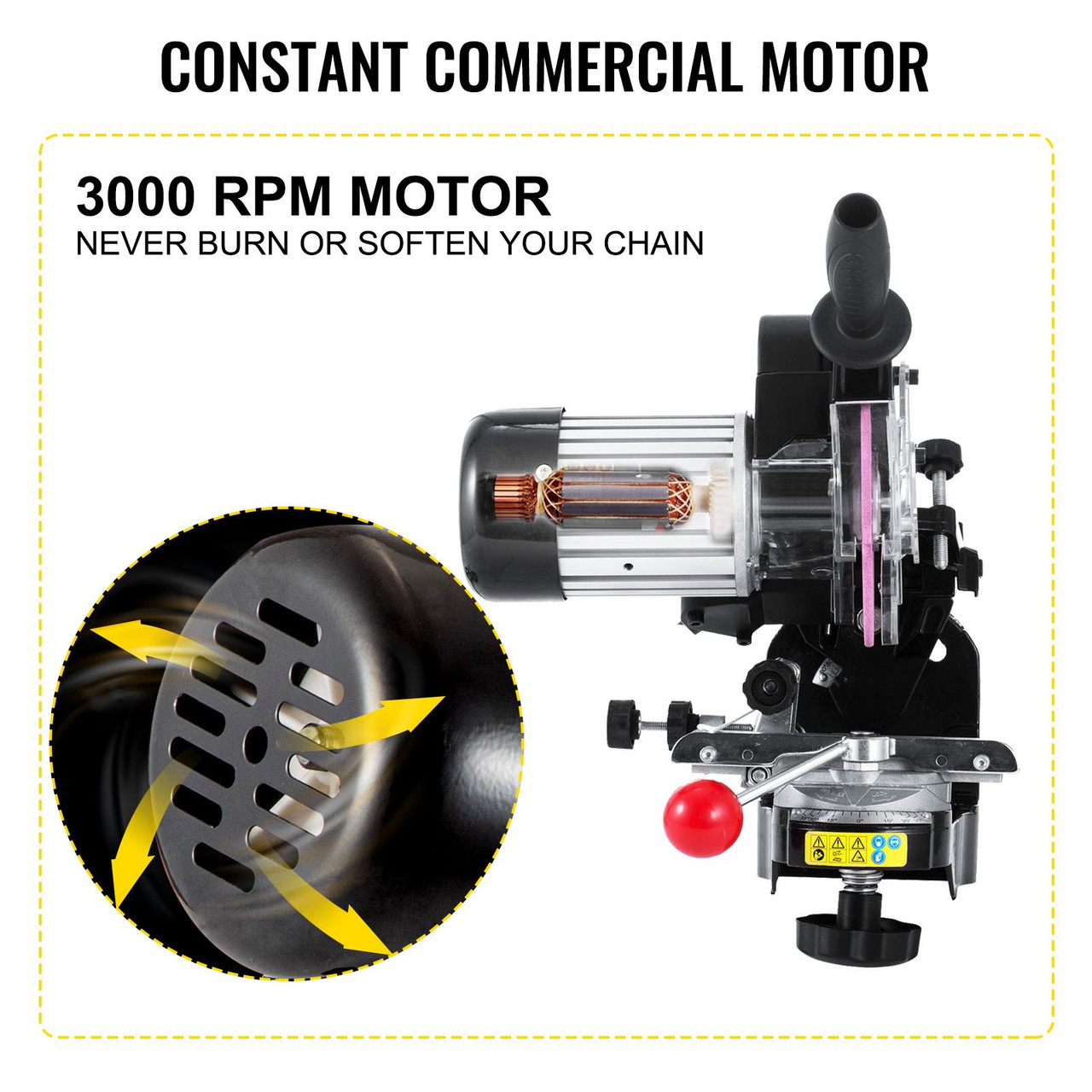 Chainsaw Sharpener 230W, Professional Multi-Angle Adjustable Chain ...