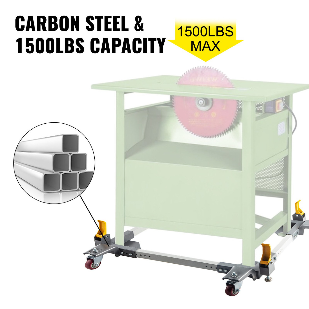 Adjustable Universal Mobile Base 1500LBS Load-Bearing Capacity Heavy ...