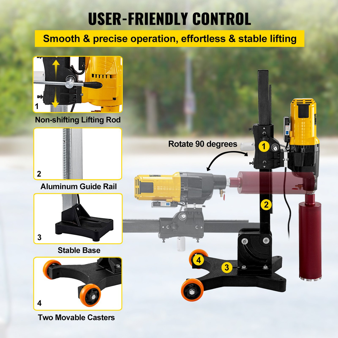 Core Drill Machine 305 MM 12 Inch Core Drill Rig Powerful Rugged ...