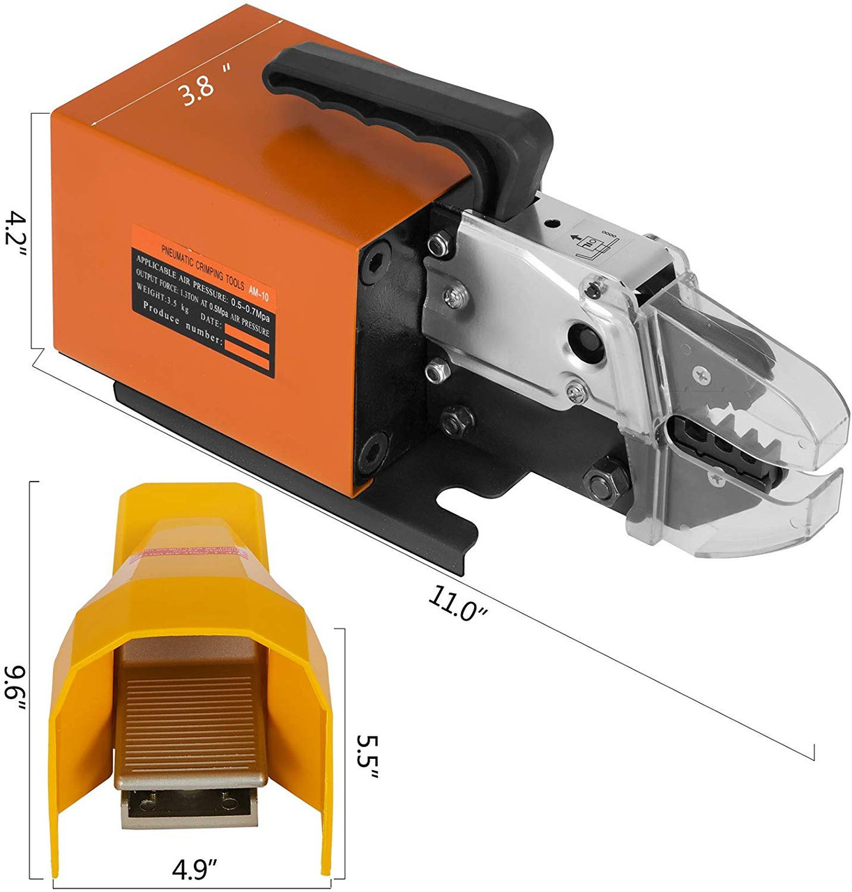 AM-10 Pneumatic Crimping Tools for Kinds of Terminals 15 Sets of Dies