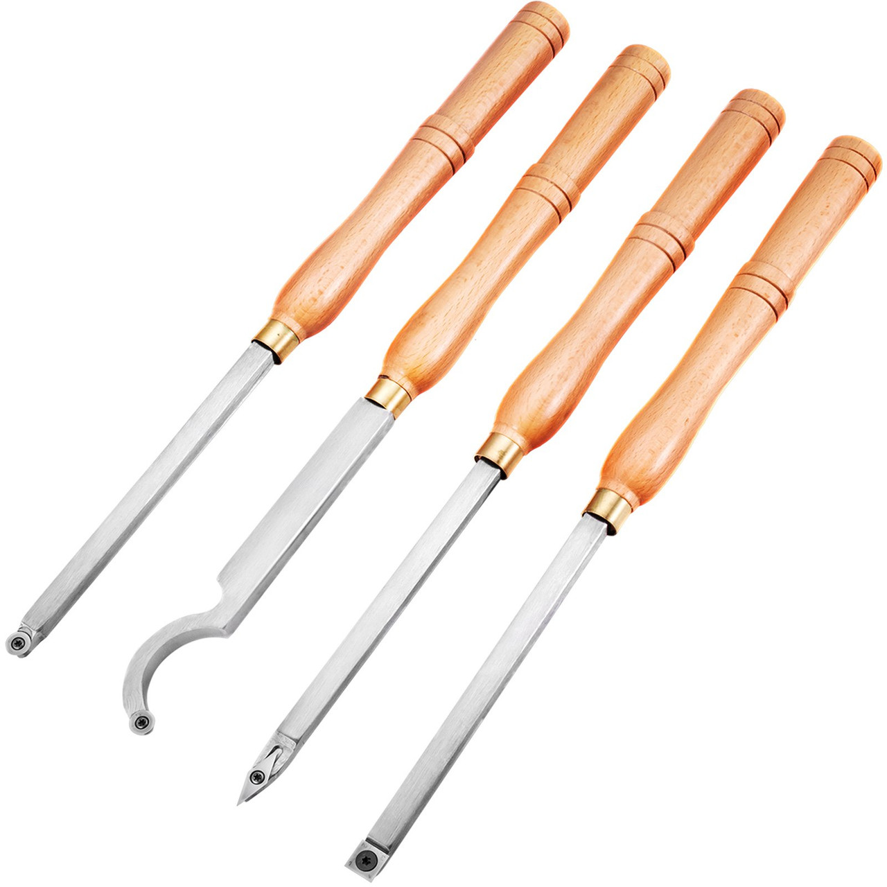 Wood Turning Tools for Lathe 4 PCS Set, Carbide Lathe Tools with ...