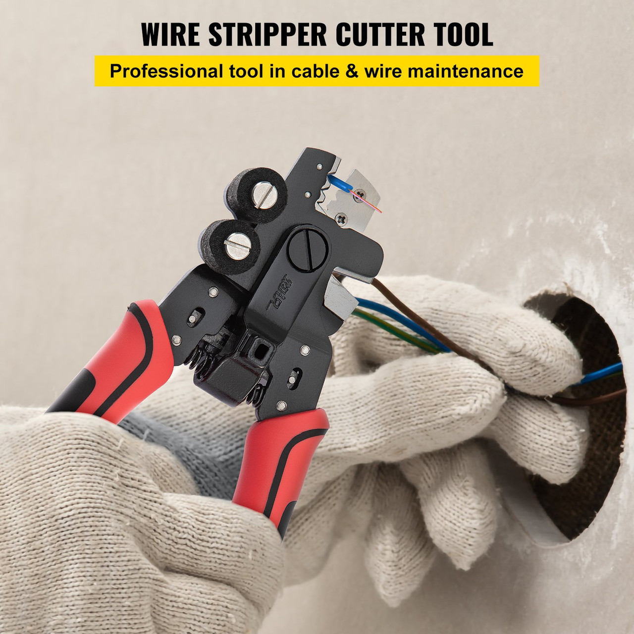 Fiber Optic Stripper Wire Cutters Pliers 4-in-1 Fiber Stripping Pliers