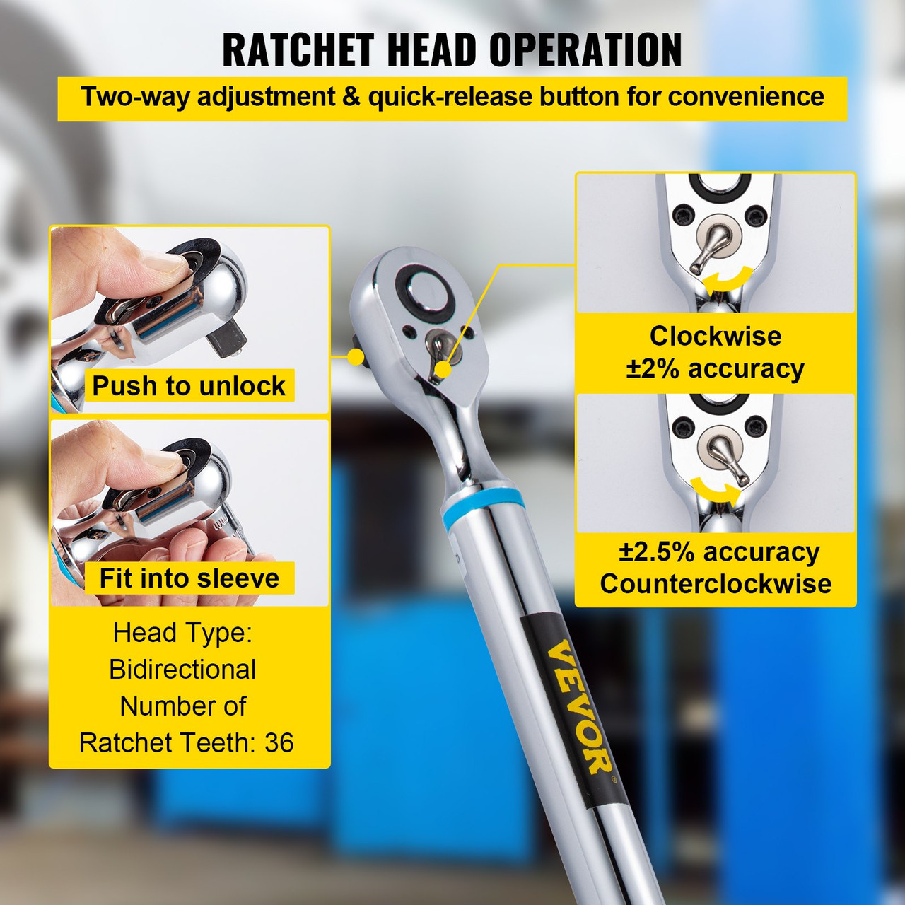 Digital Torque Wrench, 1/2" Drive Electronic Torque Wrench, Torque ...