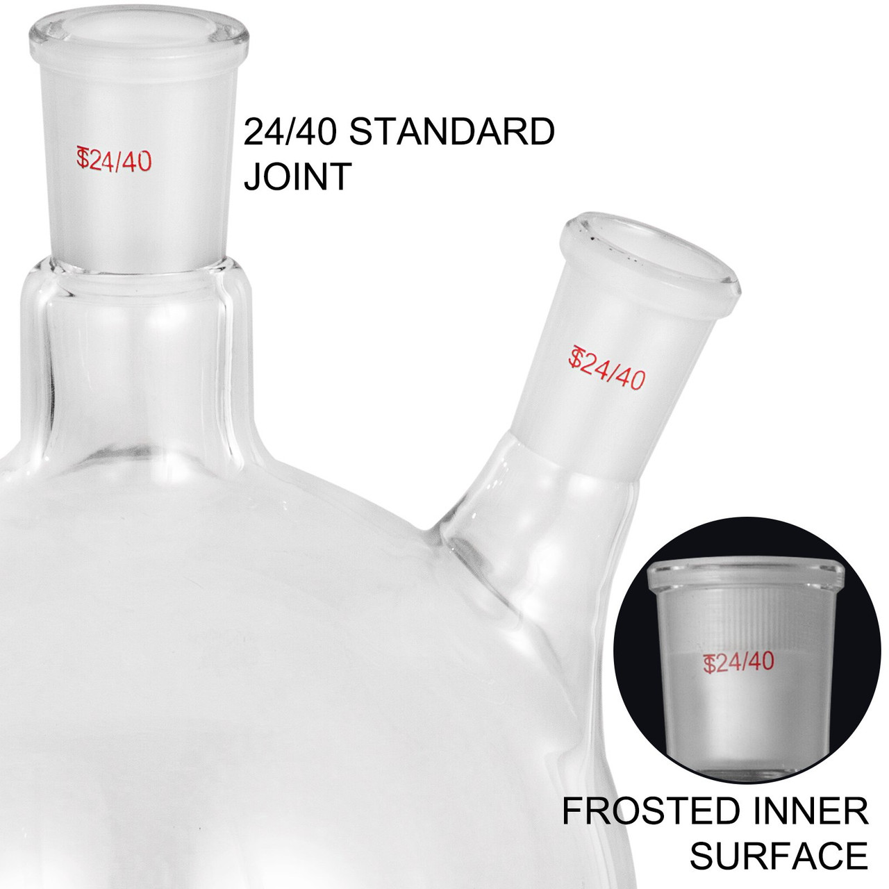 Round Bottom Flask 2000 ml Receiving Flask Borosilicate Glass Reaction ...