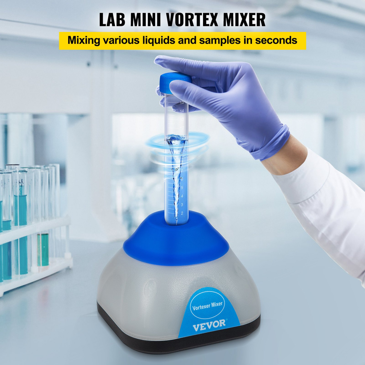 Vortex Mixer, 3000RPM Mini Vortex Mixer Shaker, Touch Function ...