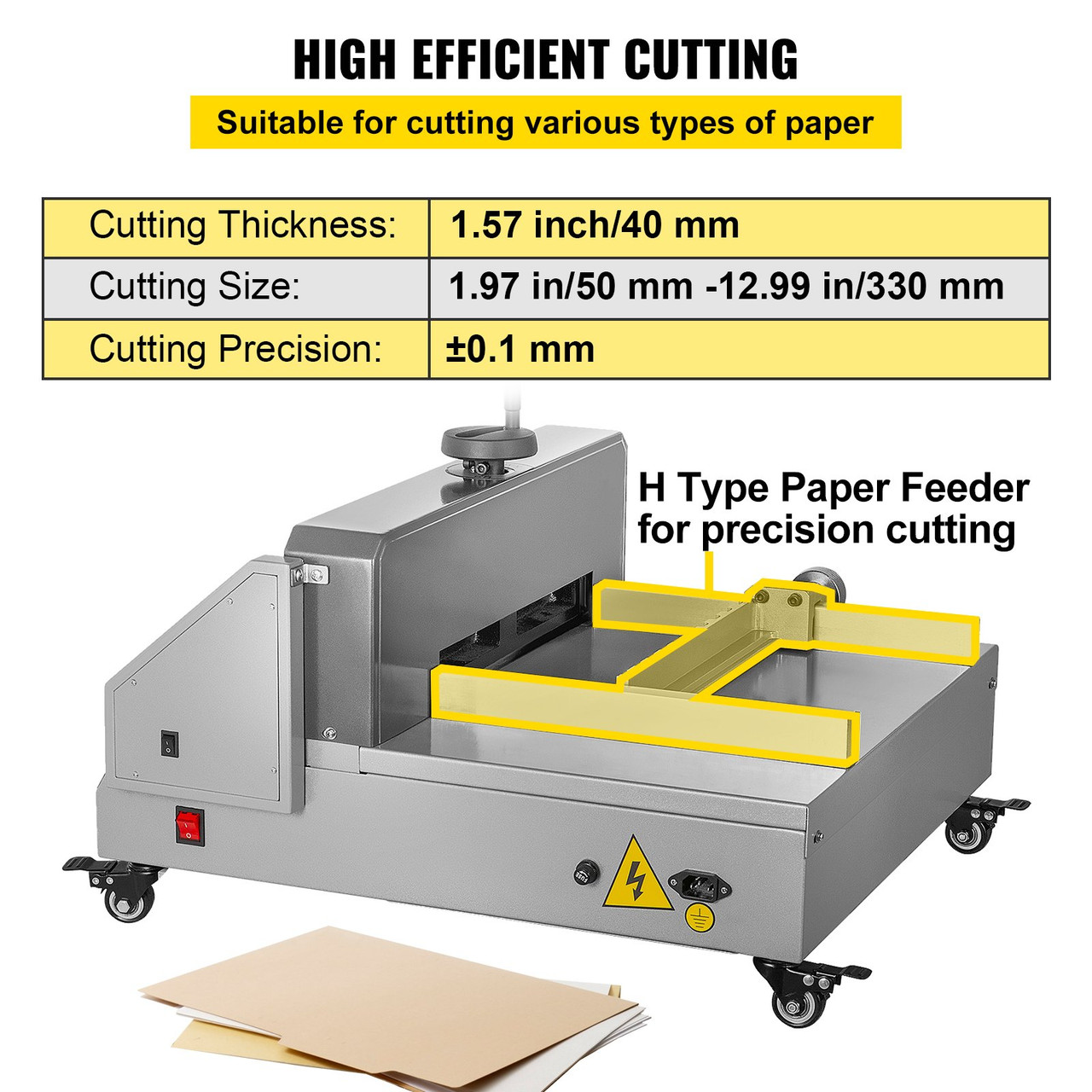 Electric Paper Cutter 0-330 Cutting Width, Electric Paper Trimmer, 40mm ...