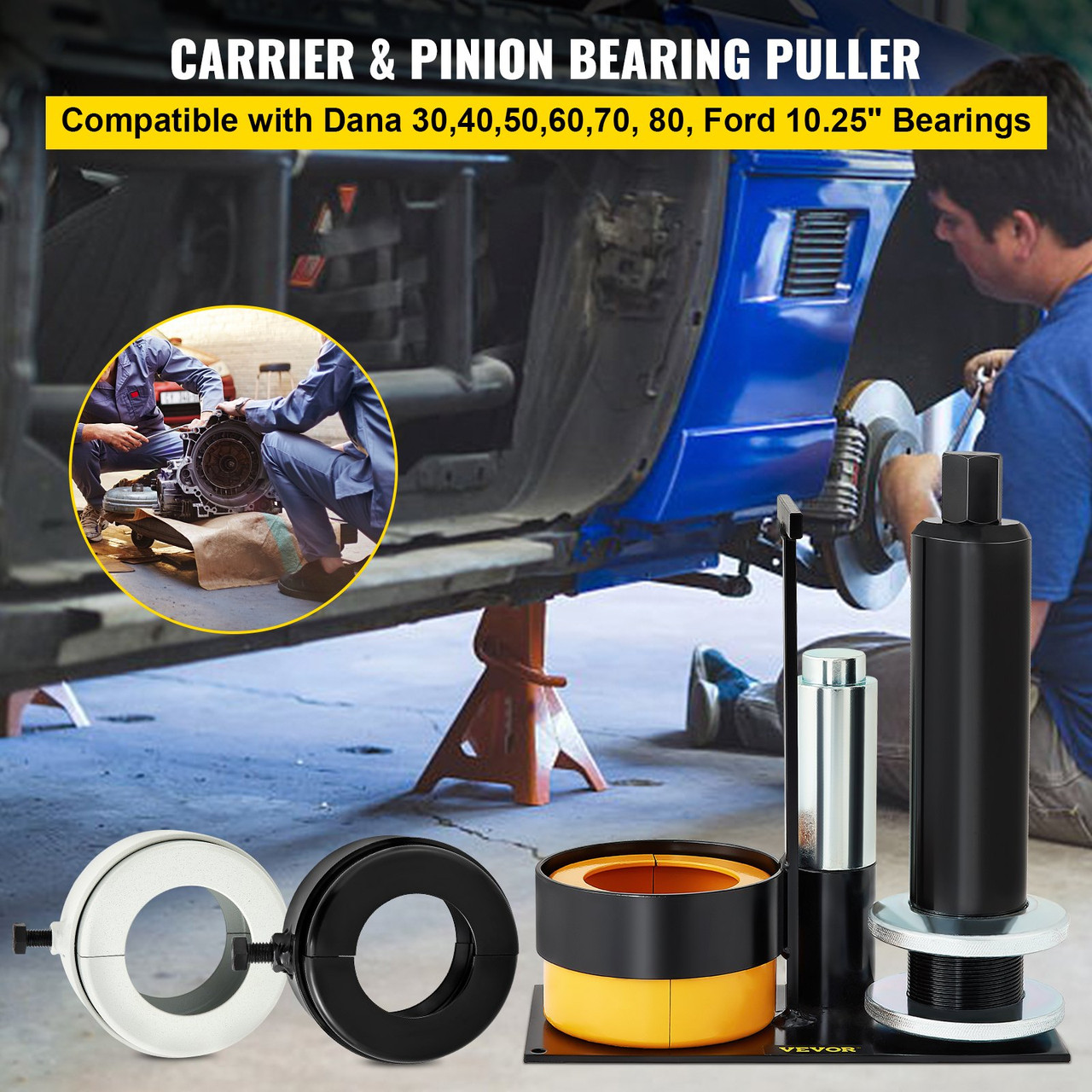 Carrier & Pinion Bearing Puller, Compatible with Danaÿ30,40,50,60,70 ...
