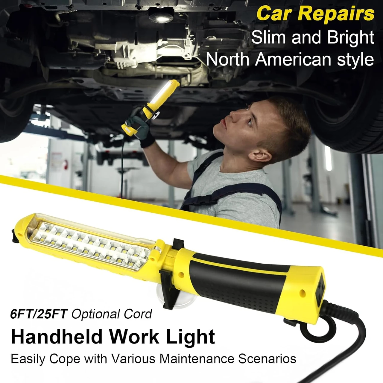 LED Trouble Light, Handheld Corded Work Lights with Strong Magnet ...