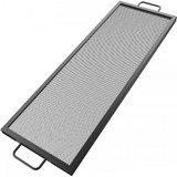 Rectangle Fire Pit Grate, X-Marks Rectangle Grill Grate, Black Steel ...
