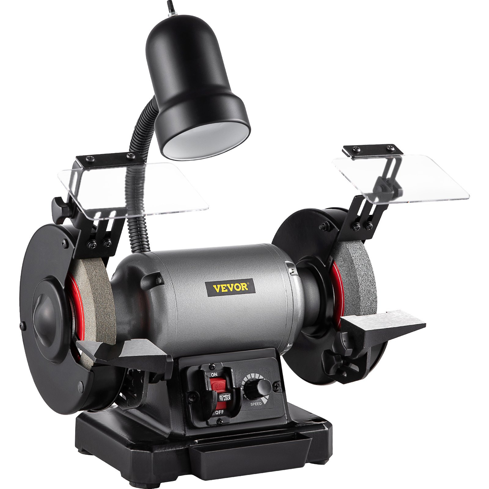 6 inch Bench Grinder, 750W 1 HP Motor, Variable-Speed Benchtop Grinder ...
