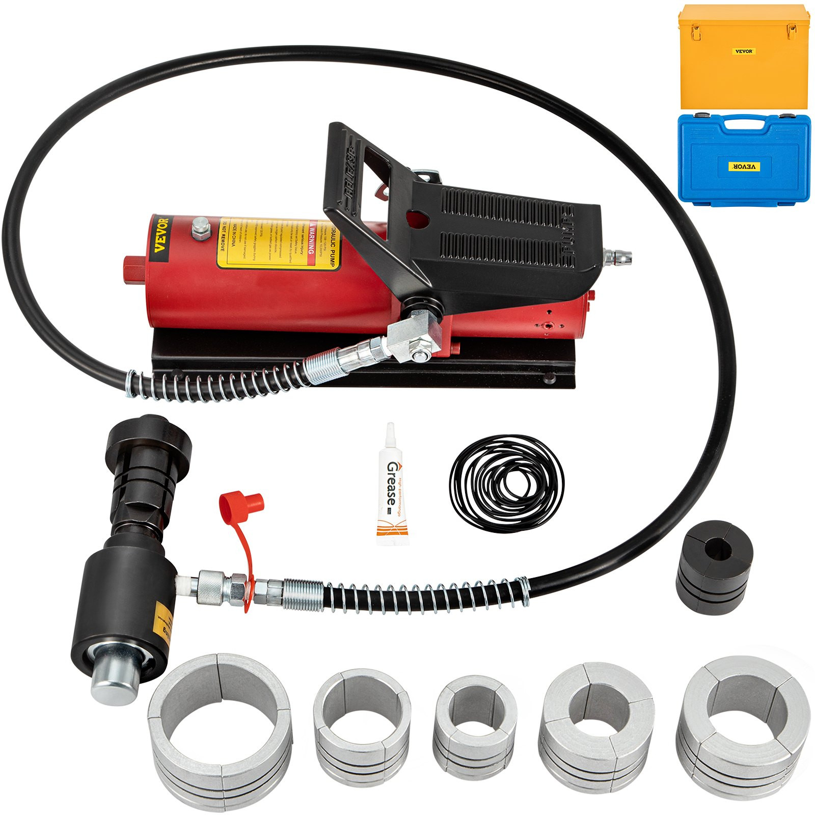 Hydraulic Exhaust Pipe Expander, 1-5/8" to 4-1/4" Size, 10 T Pedal Pump ...