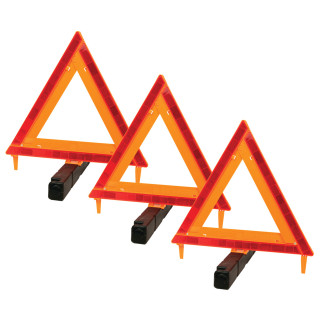 3 pk. Emergency DOT Approved Warning Triangle Set w/case