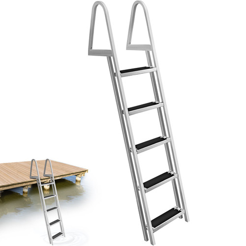 Dock Ladder For Lake 4-Step Aluminum Folding Dock Ladder - 300lb ...
