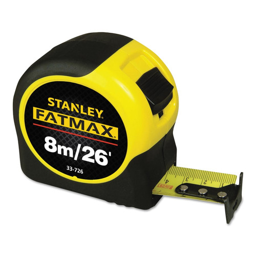 Stanley FatMax Classic Tape Measure, 1-1/4 in W x 26 ft L, Metric/SAE ...