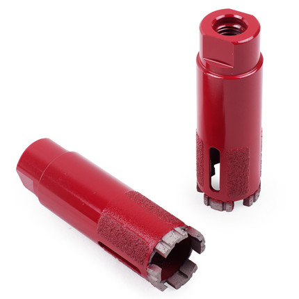 Diamond Vantage 2 x 5/8-11 inch Segmented Stone Core Bit w-SP, Dry (Red)
