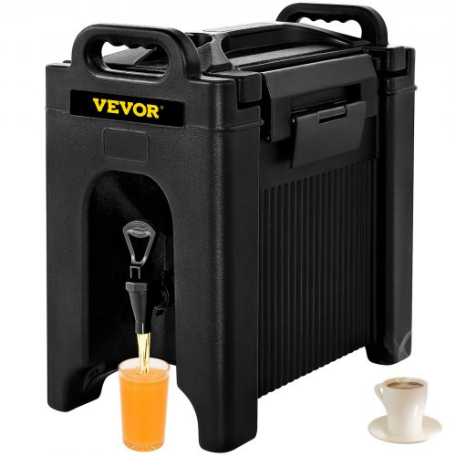 Insulated Beverage Dispenser, 2.5 Gal, Double-Walled Beverage Server w ...