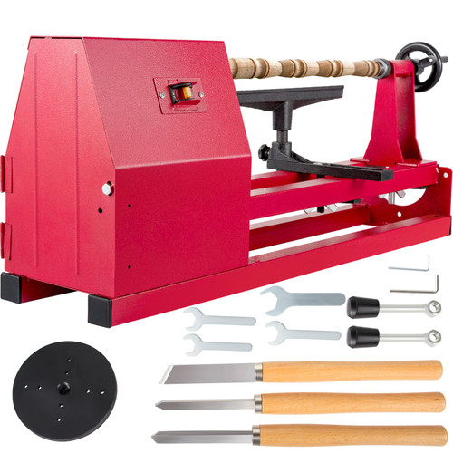 Bench top Wood Lathe 14" x 20", Power Wood Lathe 4 Speeds 1100/1600 ...