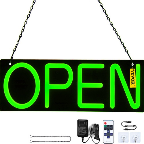 LED Open Sign, 20" x 7" Neon Open Sign for Business, Adjustable ...