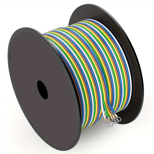 100FT 5 Wire Trailer Wire, Color-Coded Trailer Wiring Harness, Trailer ...