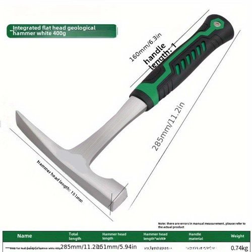 Flat Head Hammer, Steel Quarrying Pickaxe, Geological Exploration ...