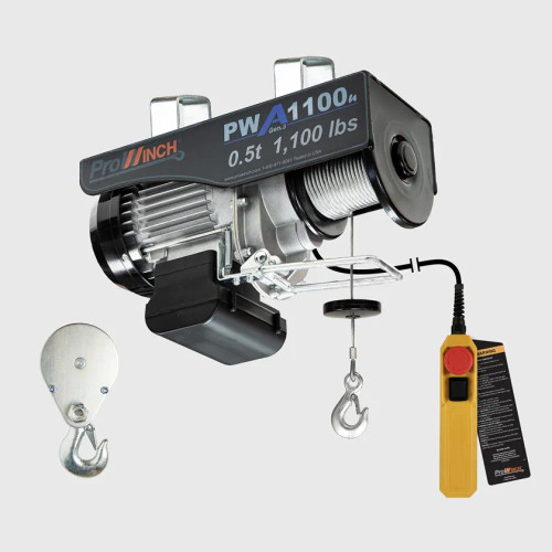 Prowinch 1/2 ton 1100 lb 110V Electric Wire Rope Hoist 38 ft. Wireless ...
