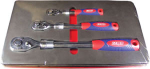 3 Piece Extendable Monster Ratchet Set -1/2in, 3/8in & 1/4in Drive