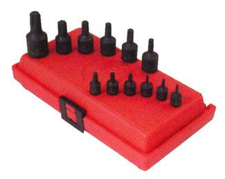 12pc Internal Star Impact Socket Set (1/4", 3/8", and 1/2"dr.)