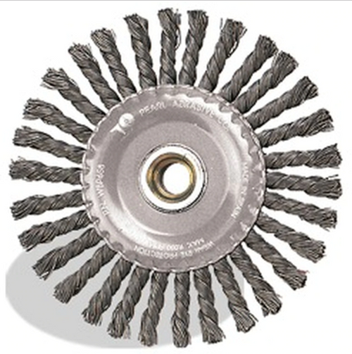 6 x .020 x 5/8-11 Knot Wheel Stringer Bead Twist, Tempered Wire
