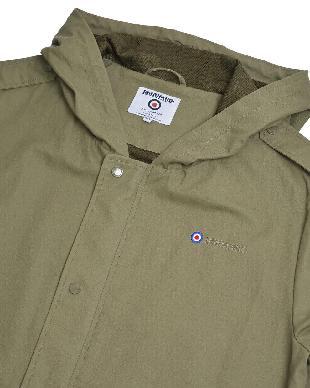 Lambretta Mens Military Parka MOD SKA Jacket Coat - ShoeStation Direct