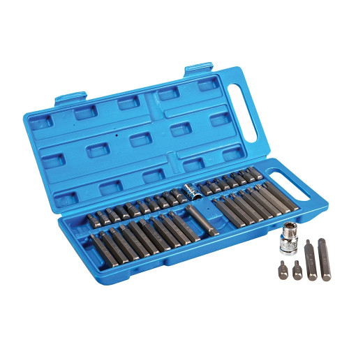 Silverline Hex T20 T55 And Spline Bit Set 40 piece set - 881641 ...