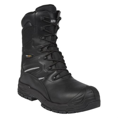APACHE Combat Mens Side Zip Safety Work Composite Toe S3 Tall Boots ...