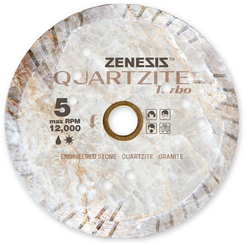 Zenesis Quartzite Blade Side Segment Turbo Blade - 5"