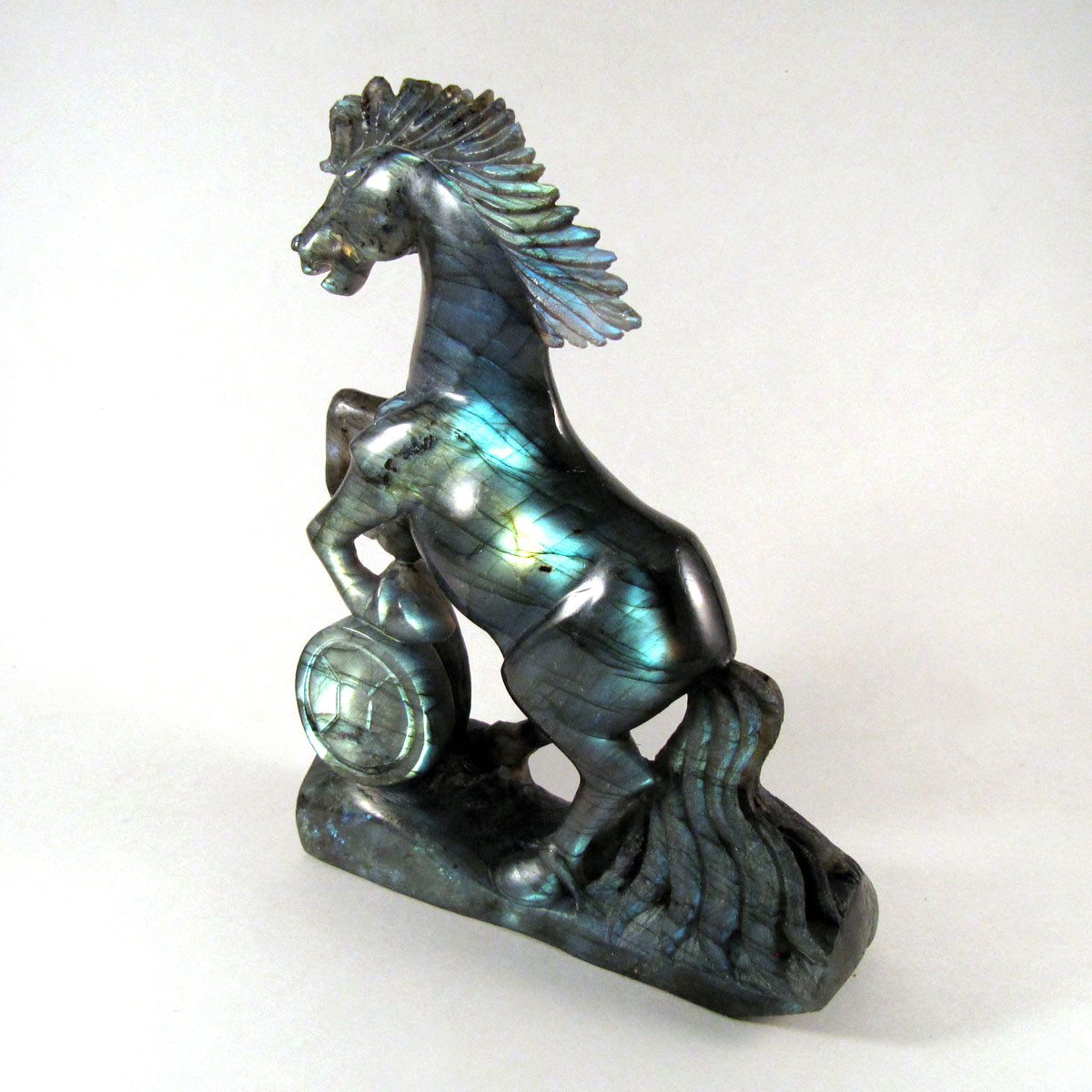 Carved Labradorite Horse