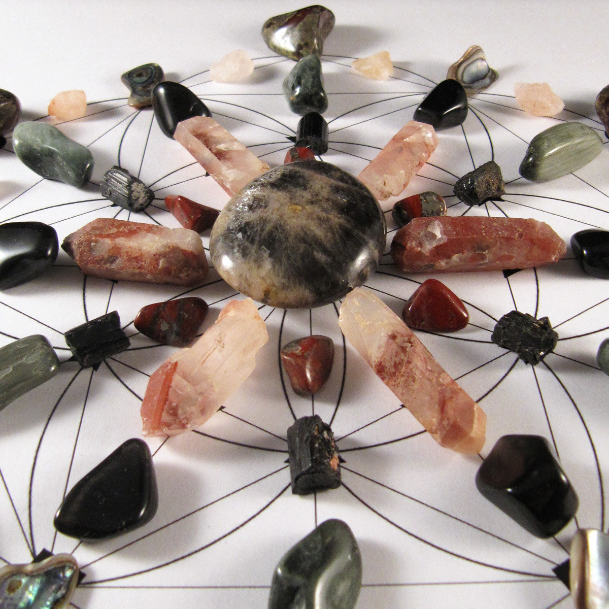 New Moon Crystal Grid