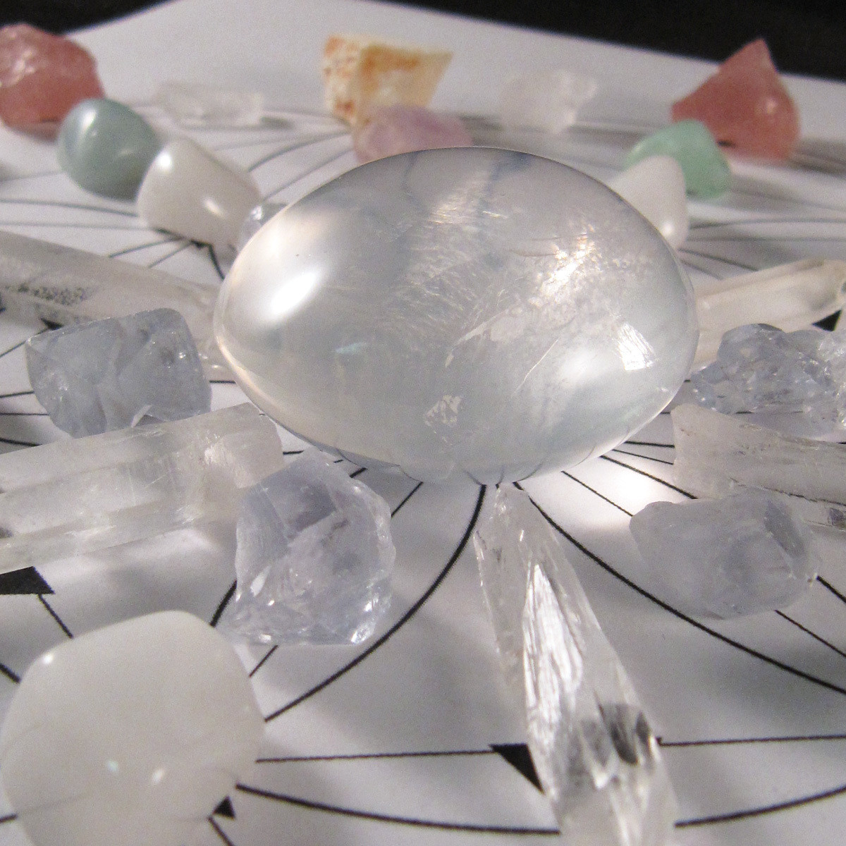 Full Moon Crystal Grid - Lunar Luscious