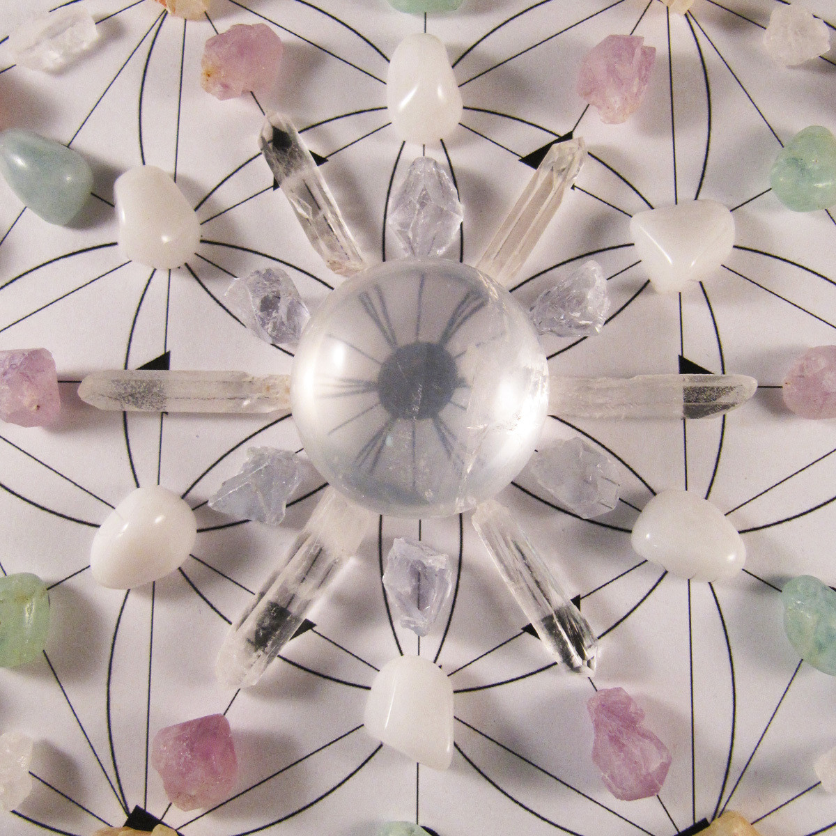 Full Moon Crystal Grid - Lunar Luscious