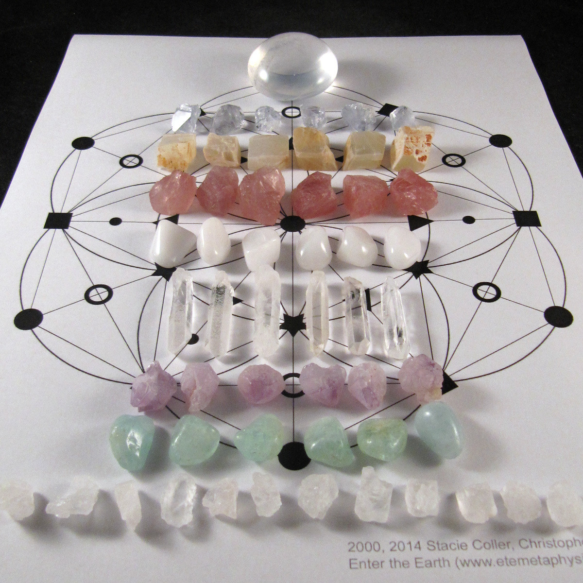 Full Moon Crystal Grid - Lunar Luscious