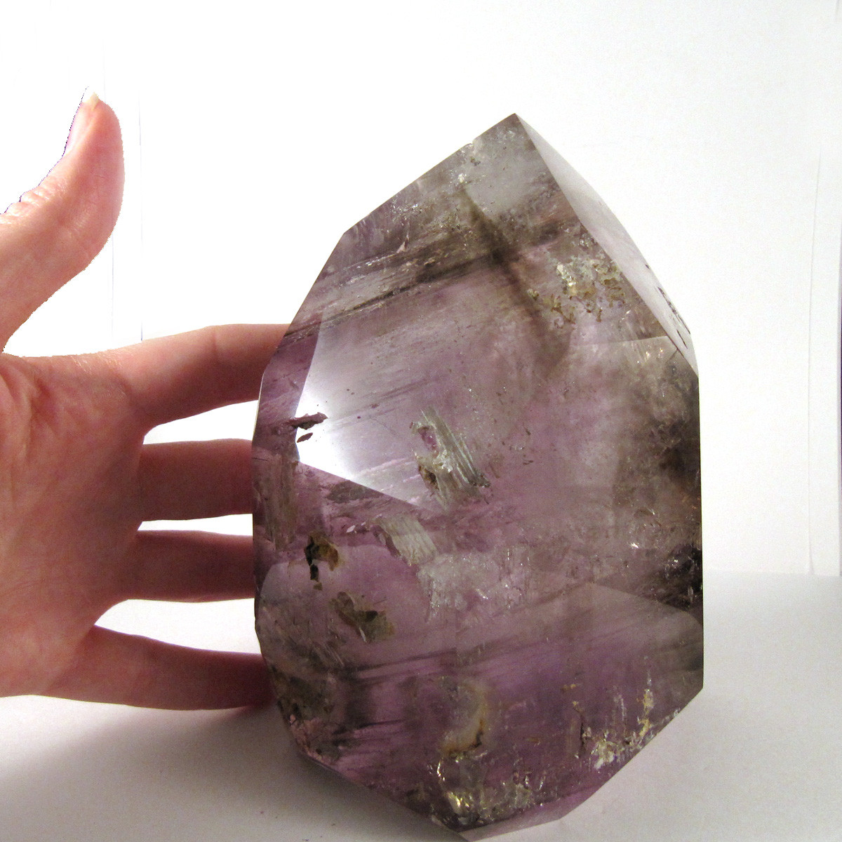 Quartz with Enhydro & Amethyst & Smoky Phantoms - Enter the Earth, Inc