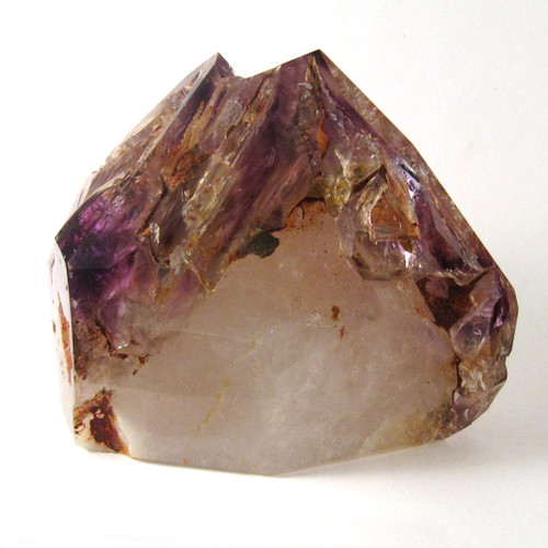 Elestial Quartz with Interior Skeletal Formations and Amethyst Phantoms