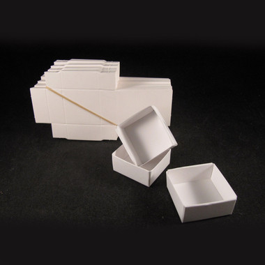 White Mineral Fold-up Boxes, size 35's (2" x 2") - 100 pieces