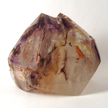 Elestial Quartz with Interior Skeletal Formations and Amethyst Phantoms