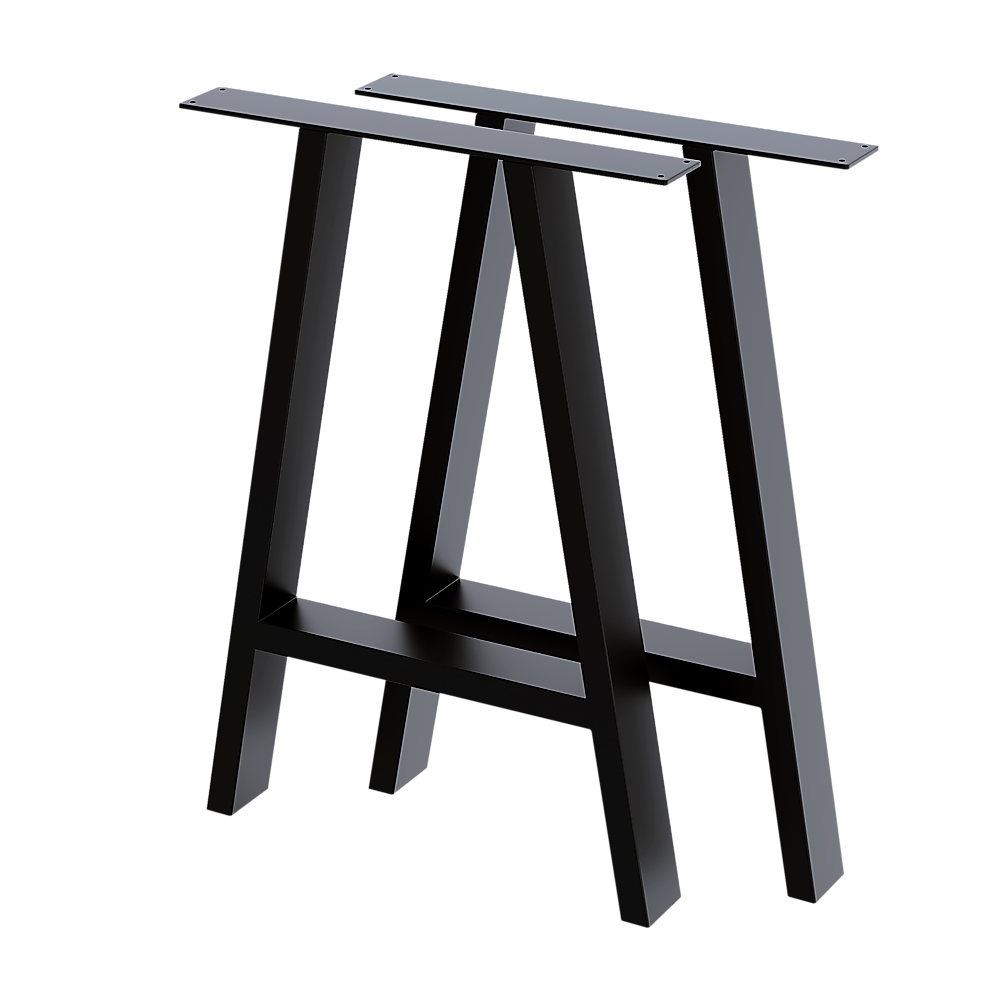 2x Rustic Dining Table Legs Steel Industrial Vintage 71cm - Black ...