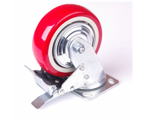 Set of 4 - 6" Swivel Brake and Fixed Caster Wheels